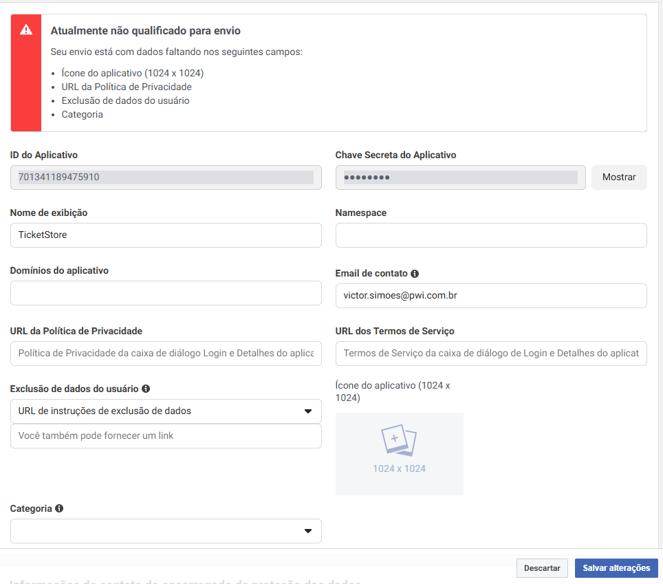 (Login com Facebook) Criação da Aplicação no Facebook para Autenticação